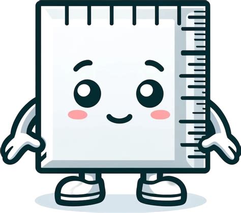 Premium Photo A Cartoon Character With A White Ruler That Sayss Happy