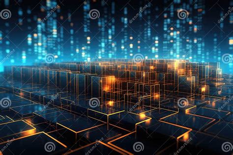 Abstract Data Center Database Data Storage Backup Cyber Security And Futuristic Concept Ai