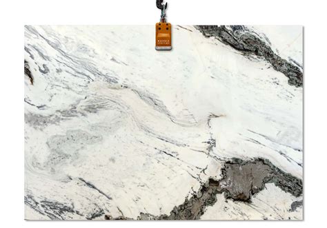 White Steel Polished Marble Slab Random