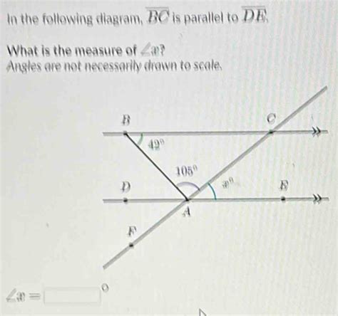 Solved In The Following Diagram Overline Bc Is Parallel To Overline