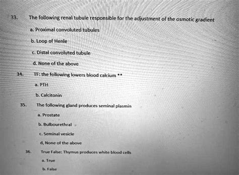 Video Solution The Following Renal Tubule Is Responsible For The