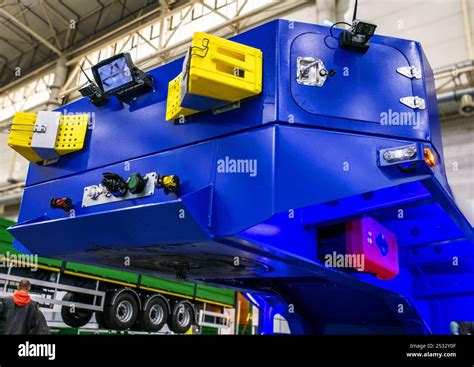 The Rear Of A Specialized Trailer Mounted On A Vehicle Chassis The