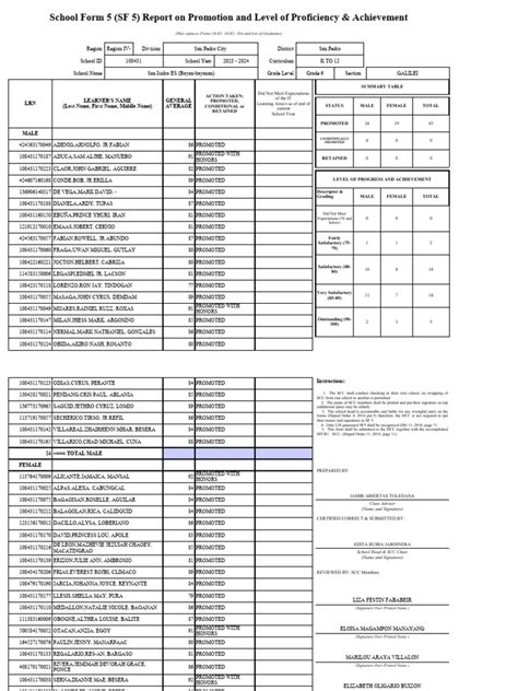Sf52023grade 6 Galilei Pdf