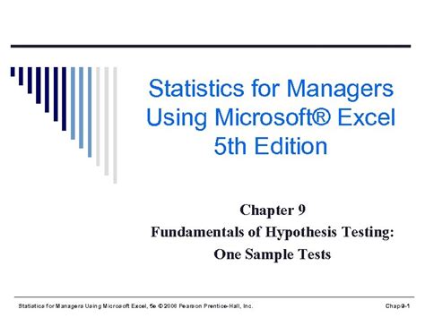 Statistics For Managers Using Microsoft Excel 5 Th