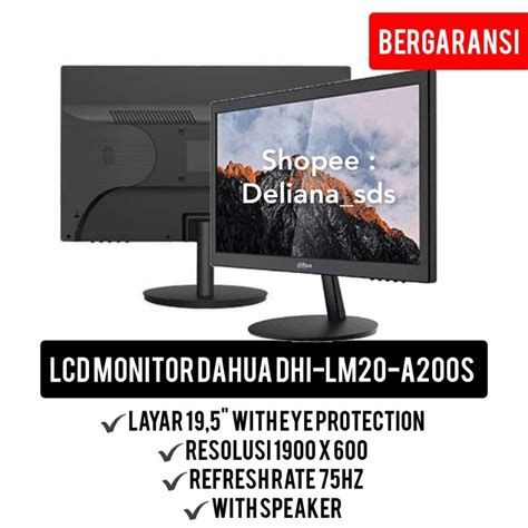 Lcd Monitor Dahua Dhi Lm20 A200s 20 75hz 1 Year Official Warranty