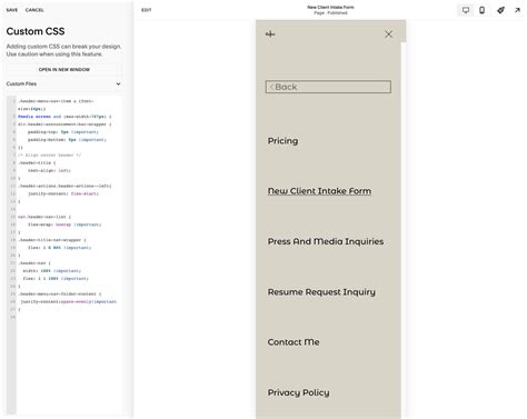 Please Help My Mobile Menu Is Fine But When I Click On The Sub Second Menu On More With My
