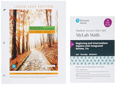 Beginning And Intermediate Algebra Loose Leaf Edition Plus Mylab Math With Pearson Etext 18