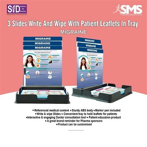 3 Slides Write And Wipe With Patient Leaflets In Tray Migraine At Best Price In Mumbai Sms