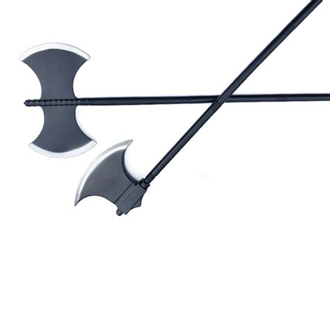 95cm Three Section Axe Toy Weapon Gray Singledouble Sided Axe For