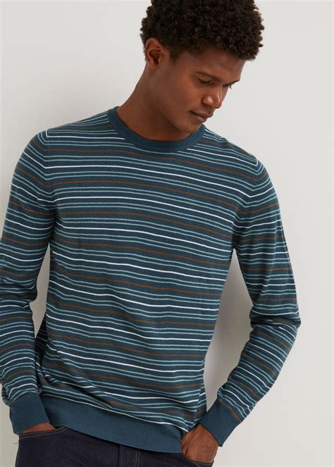 Navy Stripe Soft Touch Crew Neck Jumper Matalan