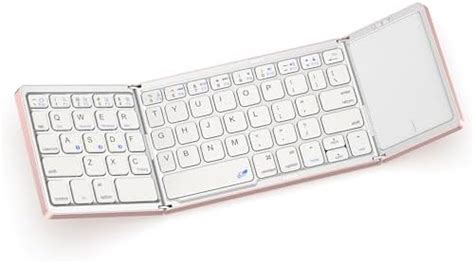 Erkovia Foldable Bluetooth Keyboard With Touchpad Tri Folding Wireless Mini