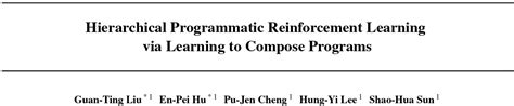 Rl Hierarchical Programmatic Reinforcement Learning Via Learning To