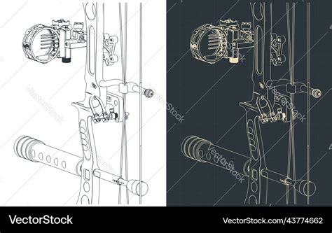 Compound Bow Close Up Royalty Free Vector Image