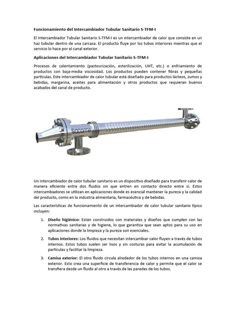 Funcionamiento Del Intercambiador Tubular Sanitario Pdf