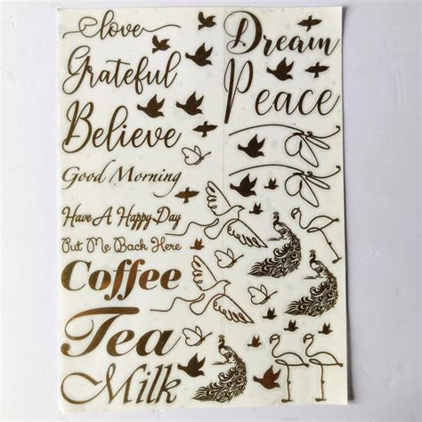 Dream Birds Resin Gold Metallic A Size Stickers At Rs Sheet Metal Sticker In Ludhiana