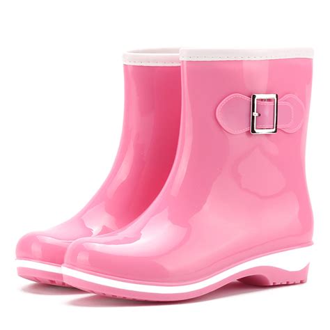 Ruziyoog Women Waterproof Rain And Garden Boot Women Waterproof Rain Shoes Fashion Plastic Low