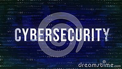 Cybersecurity Glitch Animated Buzzword With Binary In The Background Stock Footage Video Of
