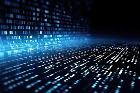 Premium Ai Image Data Binary Flow Rolling On Futuristic Technology