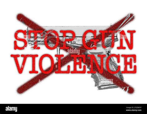 Stop Gun Violence Poster For No Gun Campaign Gun Crossed For Protester