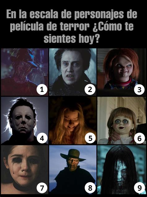 Escala Personajes De Películas De Terror Profesocial