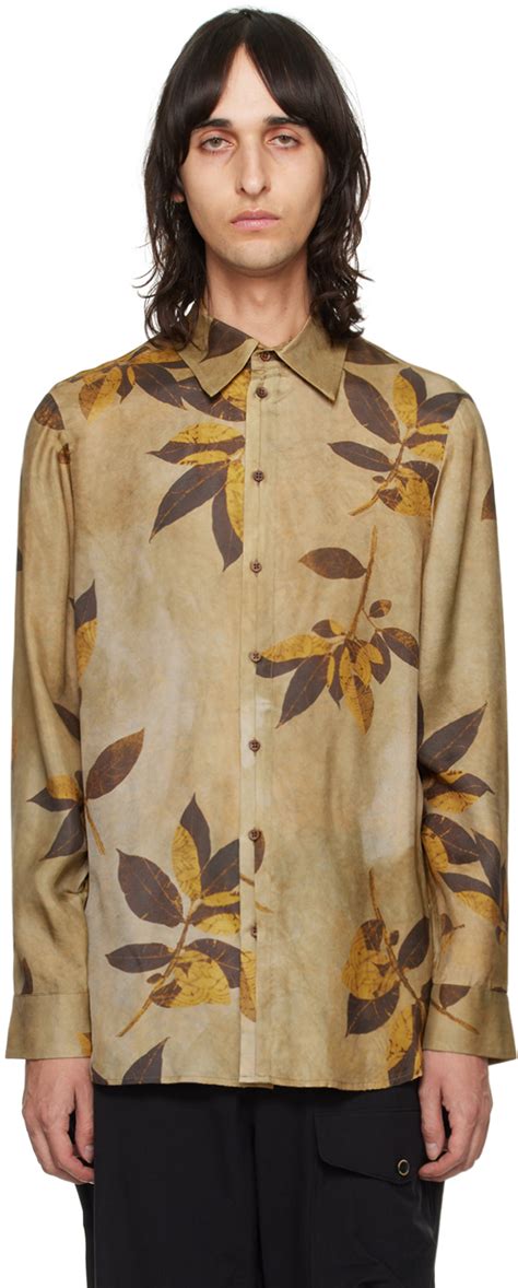 Tan Tab Shirt By Uma Wang On Sale