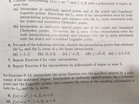Consider Interpolating F X Xe X Over 1 3