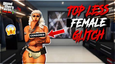 How To Get TOP LESS Female Character Glitch GTA 5 Online Clothing