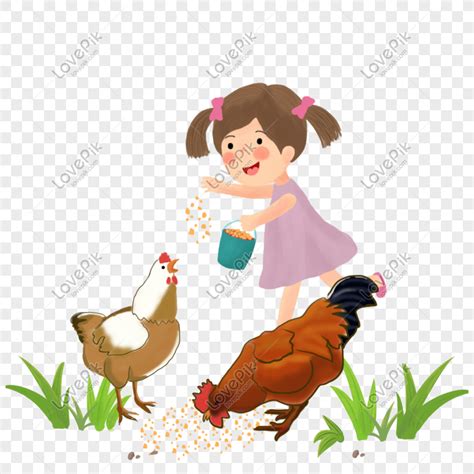 Lovepik صورة Psd 401547043 Id الرسومات بحث صور فتاة تطعم الدجاج