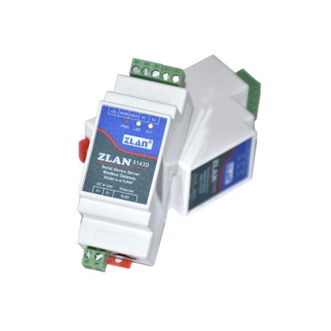 zlan5143d din rail serial rs485 to ethernet tcp ip server module