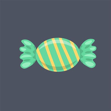 Premium Vector Green Packaged Candy In Flat Vector Design