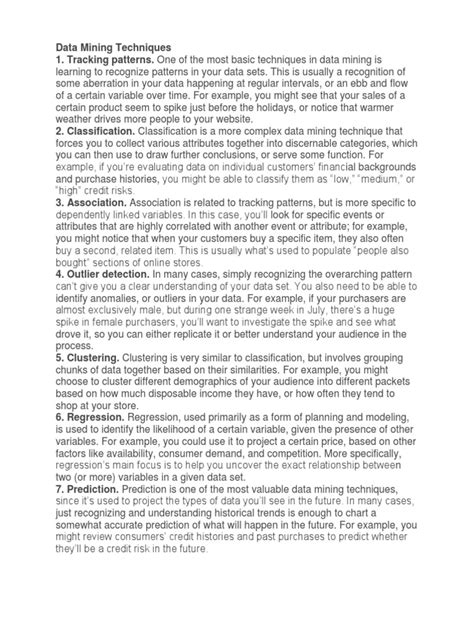 Data Mining Techniques Pdf Prediction Regression Analysis