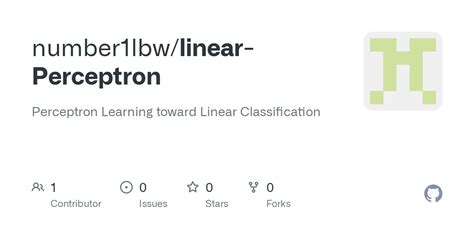 Github Number1lbwlinear Perceptron Perceptron Learning Toward