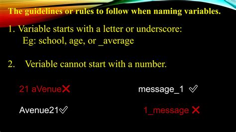 Python Variable For The Students Who Started Their Pythonpptx
