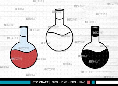 Volumetric Flask Svg Lab Equipment Svg Graphic By Etc Craft Store