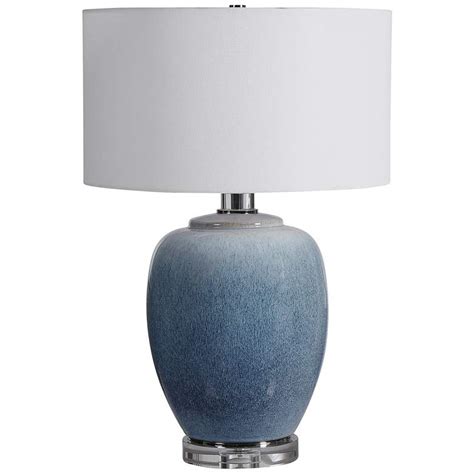 Uttermost Blue Waters 26 12 High Ombre Light Blue Ceramic Table Lamp