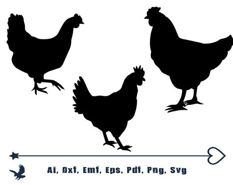 Chicken Svg Cut File Svg Dxf Cut File Rooster Hen Dxf Cricut Svg