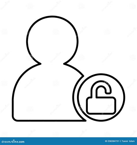 Unlock User Icon Stock Vector Illustration Of Sign 258284731