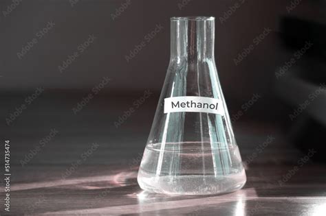 Methanol In A Glass Flask Sunlight Passes Through The Bulb And Creates