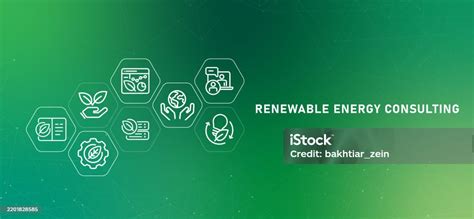 재생 에너지 컨설팅 그라데이션 헤더 효율적이고 지속 가능한 에너지 관리 친환경 전원 공급 장치 개발 환경 전략 계획 디자인 아이콘 개요 계획에 대한 스톡 벡터 아트 및 기타
