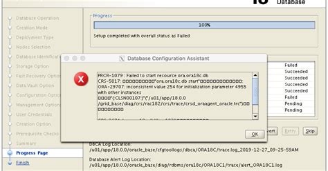 Ora 29707 Inconsistent Value 254 For Initialization Parameter 4955