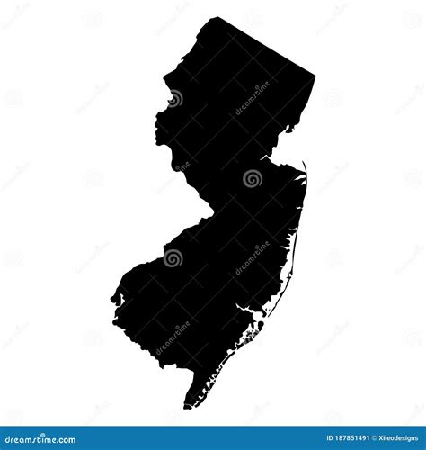 新泽西州nj州边境美国地图实体 向量例证 插画 包括有 例证 地理 国界的 线路 向量 分级显示 187851491