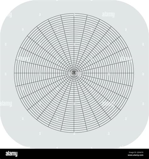 Polar Circular Grid Mesh Pie Chart Graph Element Stock Vector Illustration Clip Art