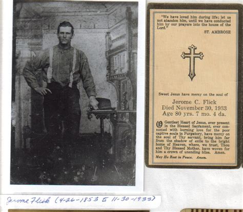 Jerome Charles Flick 1853 1933 Find A Grave Memorial
