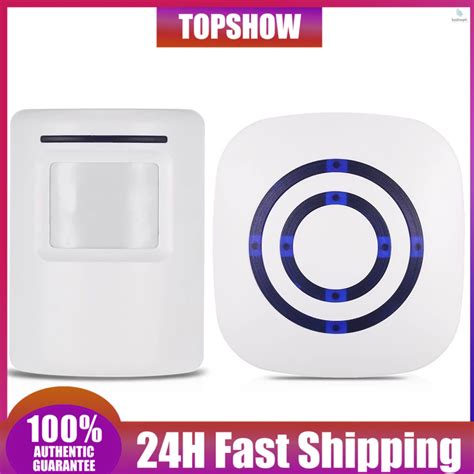Wireless Pir Motion Sensor Doorbell 38 Chimes Volume Adjustment Long Transmission Range Shopee