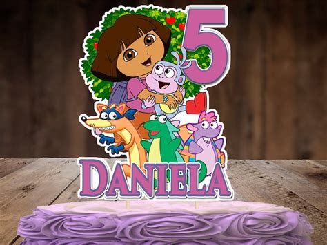 Dora The Explorer Cake Topper Personalized Cake Topper Etsy
