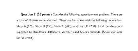 Solved Question 7 20 Points Consider The Following