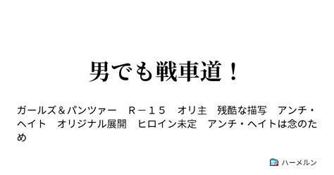 男でも戦車道！ ハーメルン