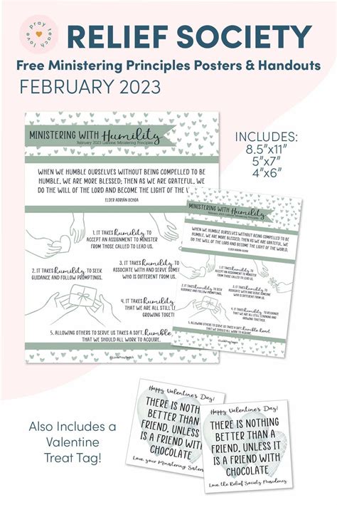 Free Relief Society Ministering Printables Relief Society Society