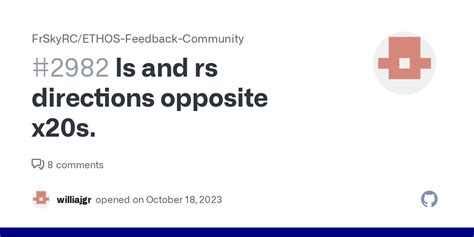 Ls And Rs Directions Opposite X20s · Issue 2982 · Frskyrcethos