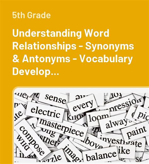 Synonyms And Antonyms Lessons Elementary School Ela